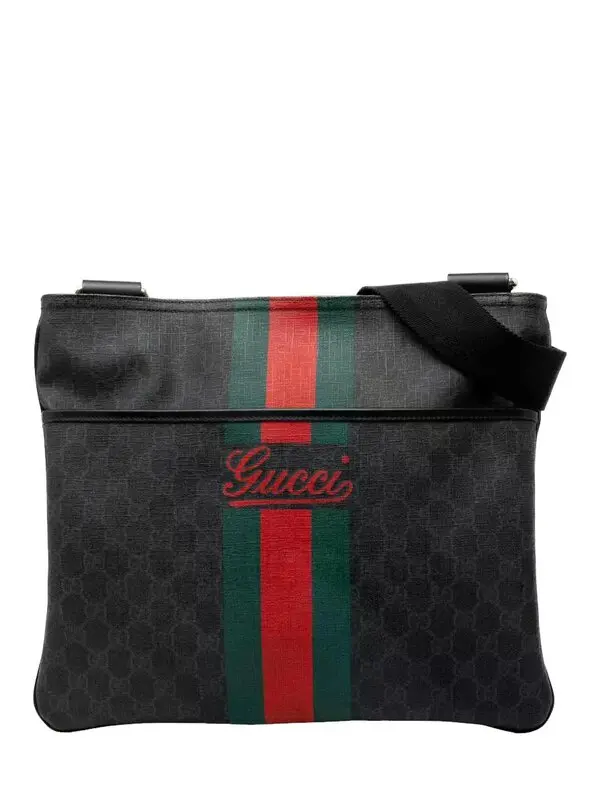 Gucci 2000-2015 Gg Supreme Web Crossbody Bag - Grey