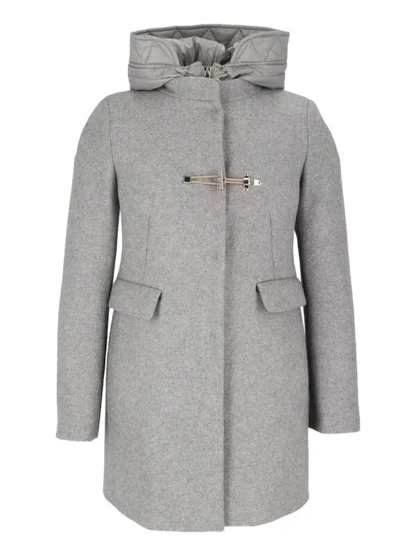 FAY Toggle Double-breasted Coat - Grey