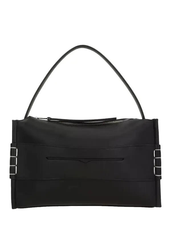 JW Anderson Contrast-stitch Shoulder Bag - Black