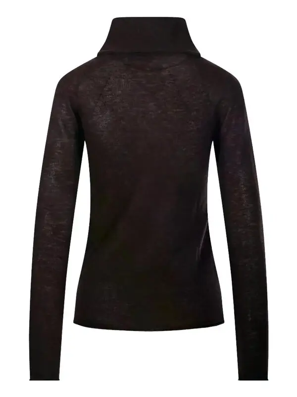 ROBERTO COLLINA Roll-neck Raglan-sleeve Sweater - Brown