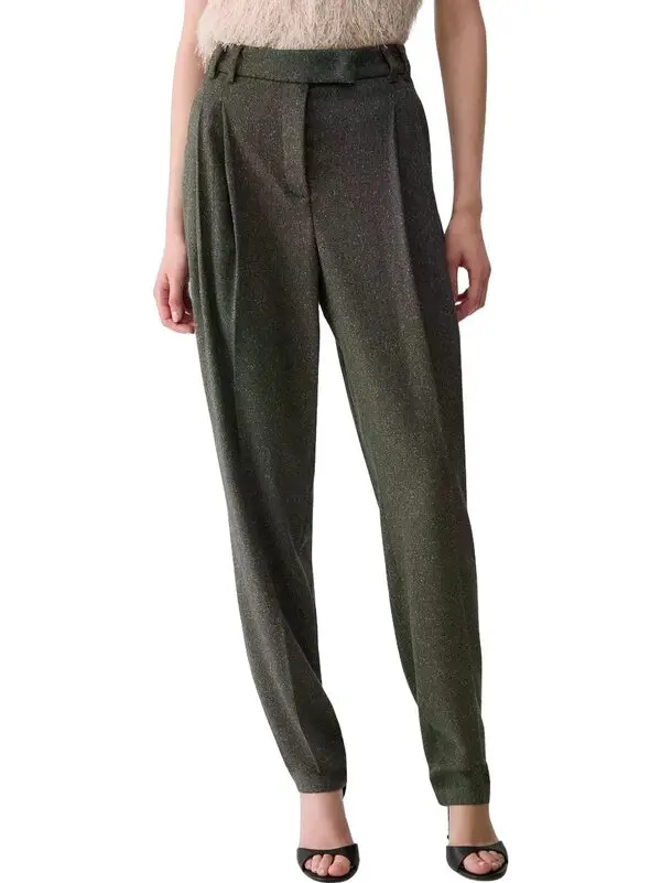 Liu Jo Tweed Trousers - Green