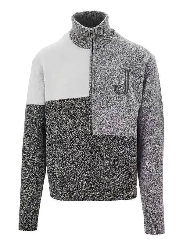 Jacquemus Patchwork Logo-embroidered Sweater - Grey