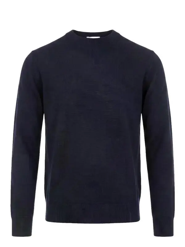 PAOLO PECORA Crew-neck Knitted Sweater - Blue