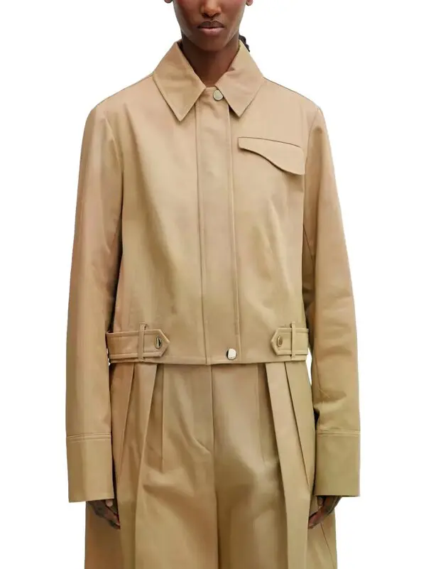 Sportmax Belted Flap-pocket Jacket - Neutrals