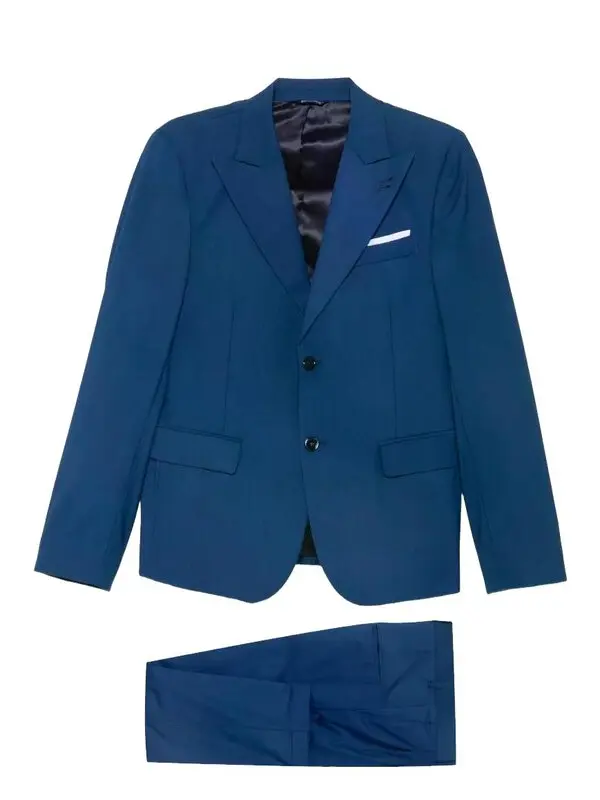 DANIELE ALESSANDRINI Peak-lapels Single-breasted Suit - Blue