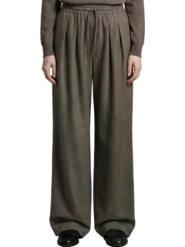 THE FRANKIE SHOP Finn Pleated Trousers - Brown