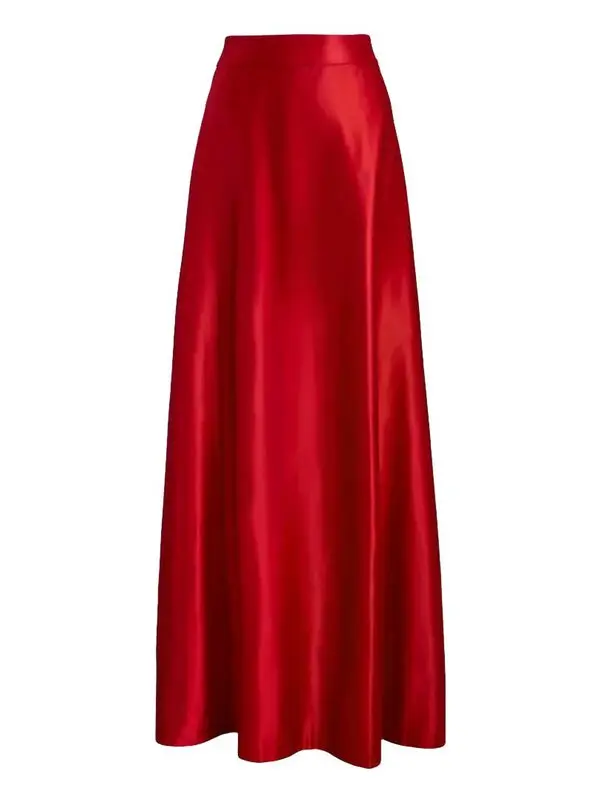 Ralph Lauren Satin-finish A-line Maxi Skirt - Red