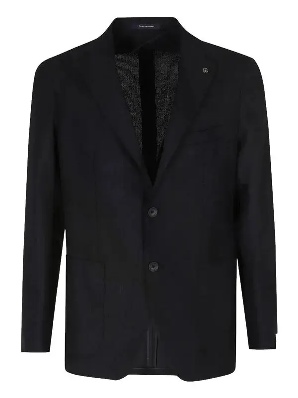 Tagliatore Single-breasted Notched-lapels Blazer - Blue