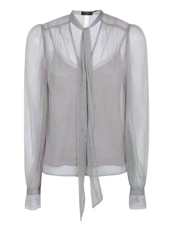 TWINSET Long-sleeve Pussy-bow Blouse - Neutrals