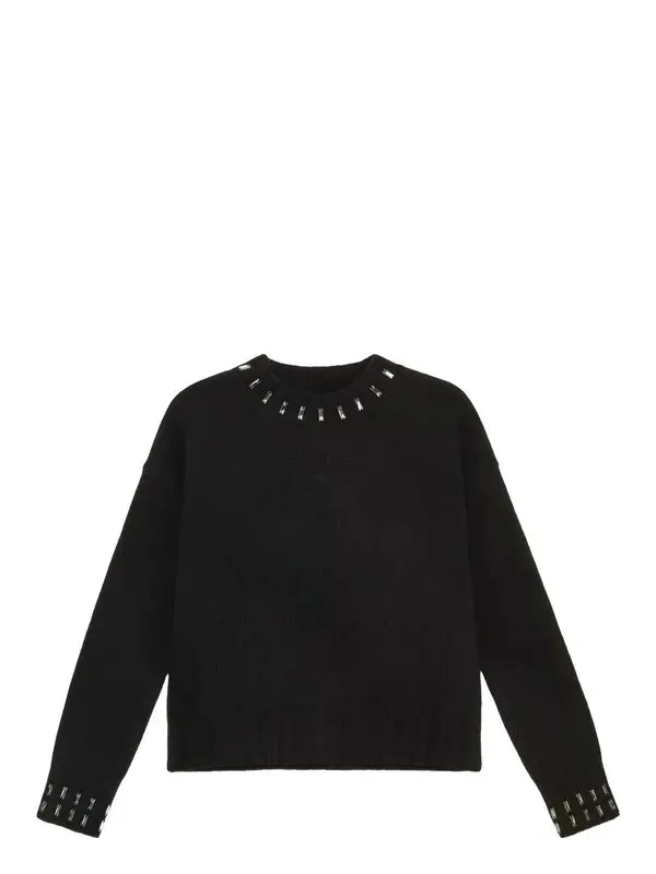 Malìparmi Embroidery-embellished Crew-neck Sweater - Black