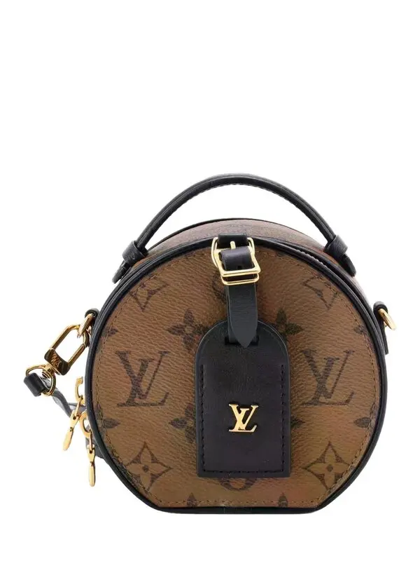 LOUIS VUITTON Mini Boite Chapeau Bag Reverse Monogram Canvas Crossbody Bag - Brown