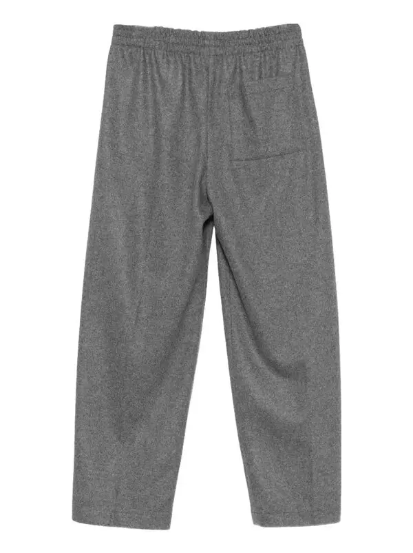 Seventy Elasticated-waistband Cropped Trousers - Grey