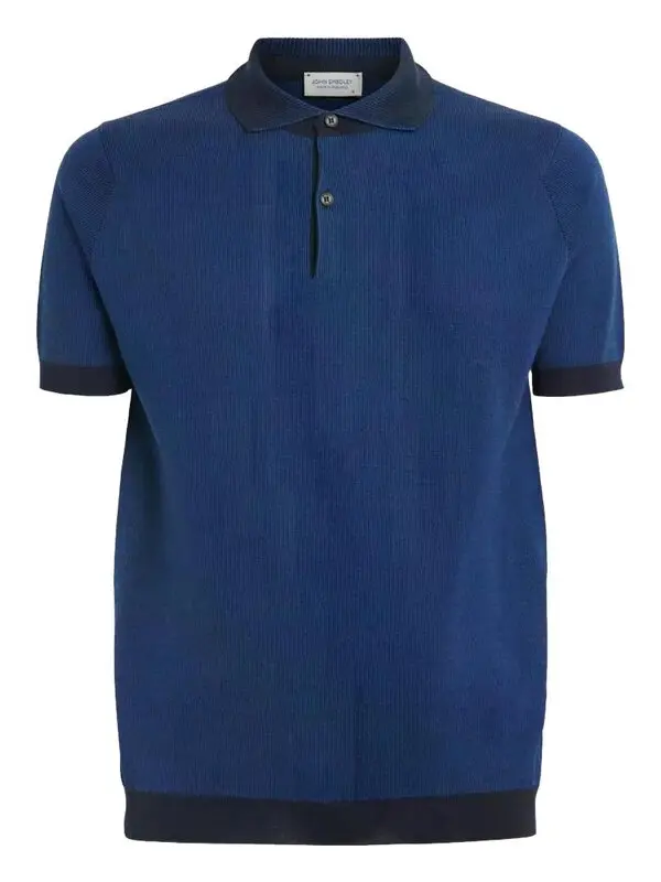 John Smedley Grenock Merino Wool Polo Shirt - Blue