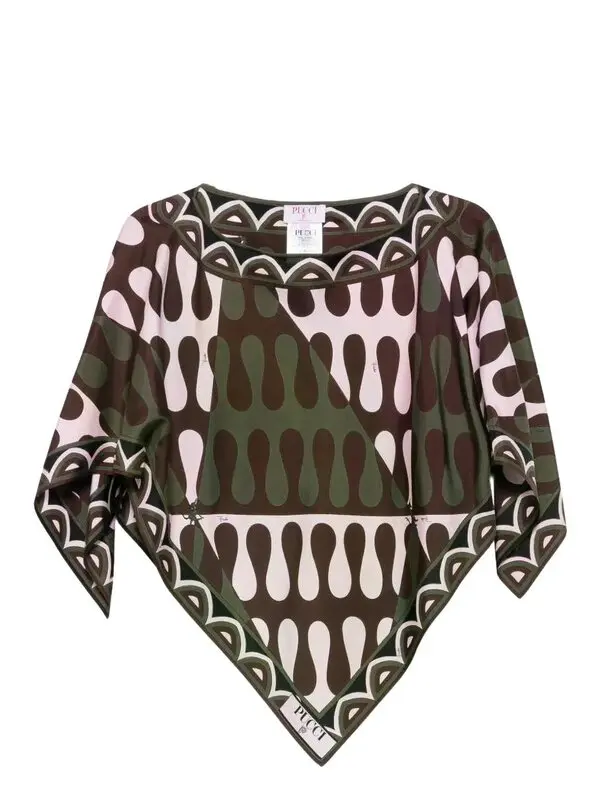 Emilio Pucci Leocorno-print Silk Blouse - Pink