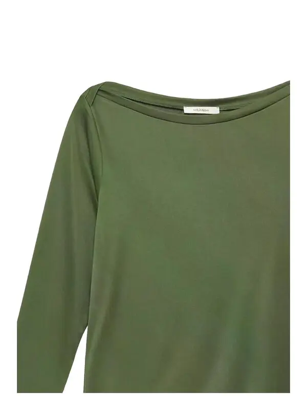 Malìparmi Plane Poly Boat-neck Long-sleeve T-shirt - Green