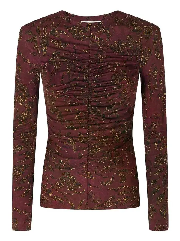 Ulla Johnson Asha Ruched Top - Red