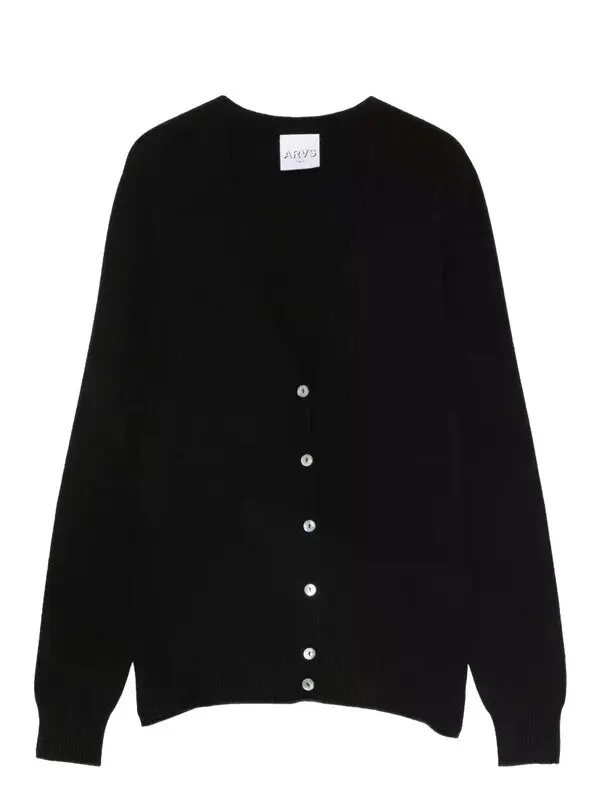 AROVESCIO Button-up Cardigan - Black