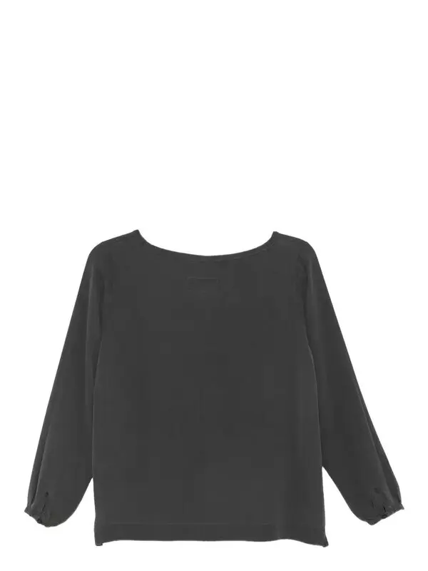 PRIVATE 0204 Boat-neck Long-sleeve Top - Grey