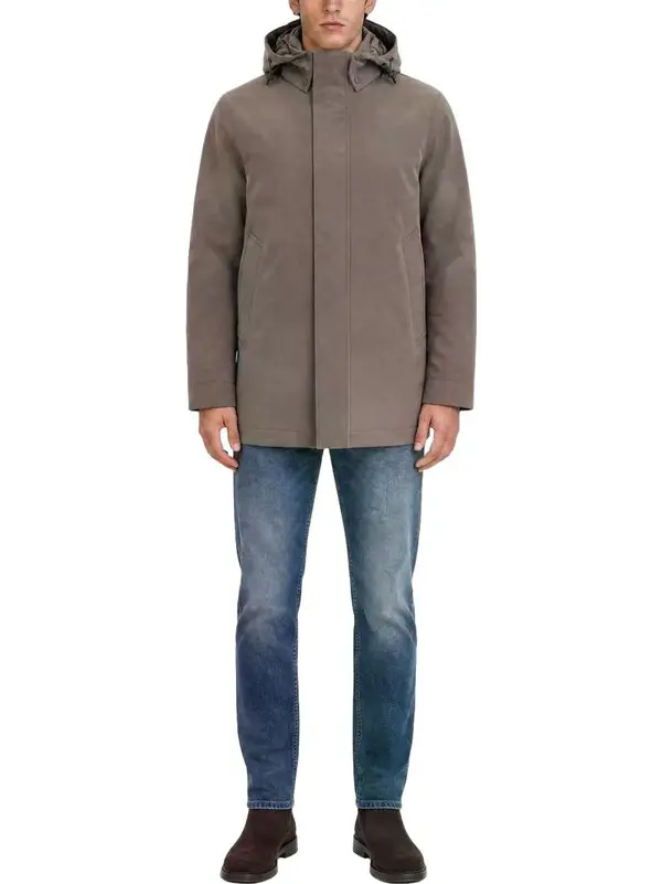 Woolrich Hooded Padded Coat - Brown