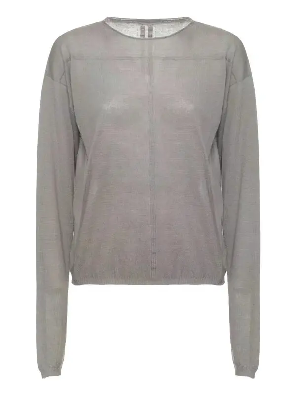 Rick Owens Sheer-knit Lightweight Sweatshirt - Grey