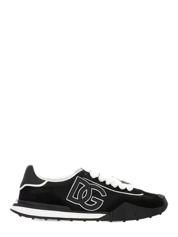 Dolce & Gabbana Dg Logo-patch Sneakers - Black