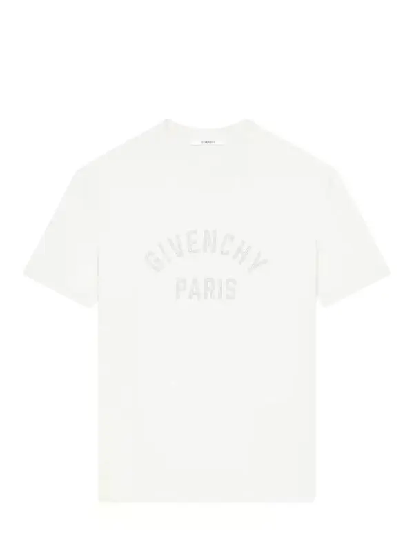 Givenchy T-shirt In Knit With Paris Pearl Embroidery - Neutrals