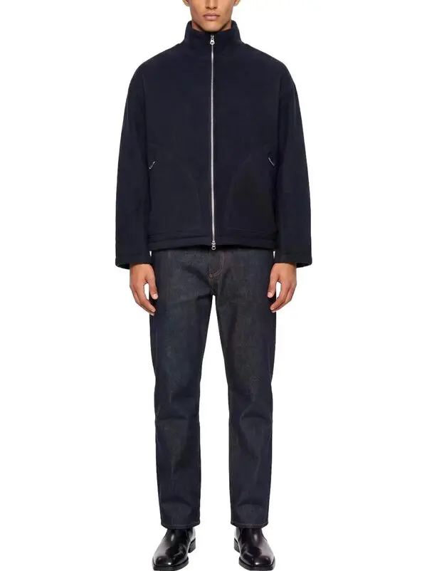 You Must Create Aaron Zip-up High-neck Jacket - Blue