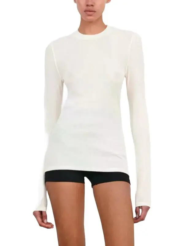 Wardrobe.NYC Ribbed Long-sleeve T-shirt - Neutrals