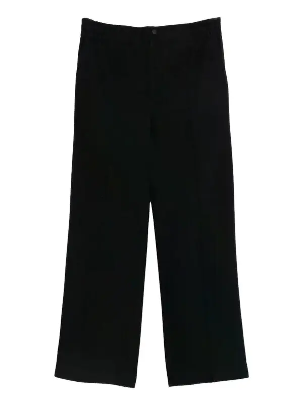 Moncler Logo-patch Straight-leg Trousers - Blue