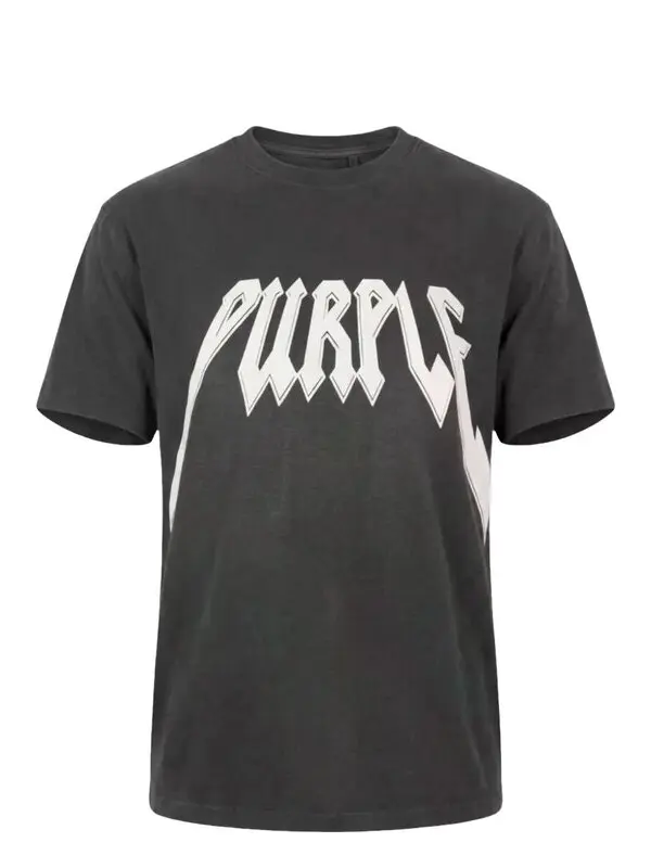 PURPLE BRAND Logo-print T-shirt - Black
