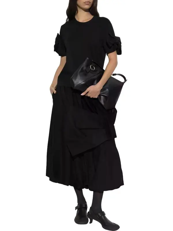 Noir Kei Ninomiya Bow-appliqué T-shirt - Black