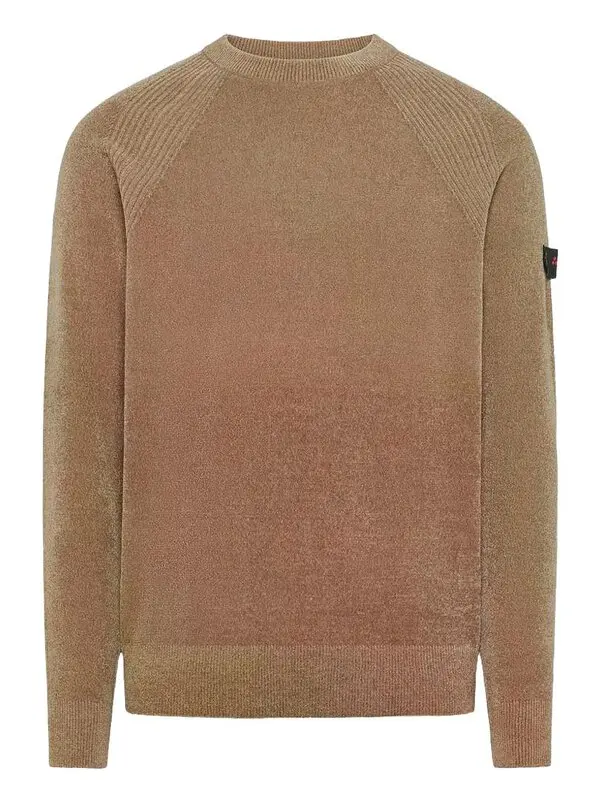 Peuterey Sironi 01 Ribbed-knit Raglan-sleeve Sweater - Brown