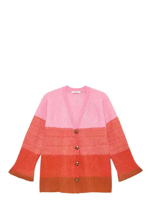 Malìparmi Winter Sunset Striped Cardigan - Pink