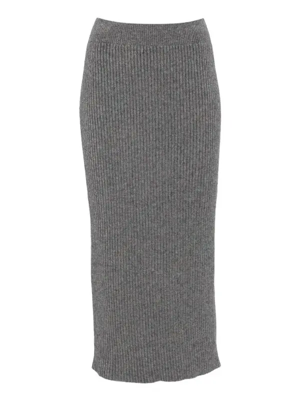 AROVESCIO Ribbed-knit Skirt - Grey
