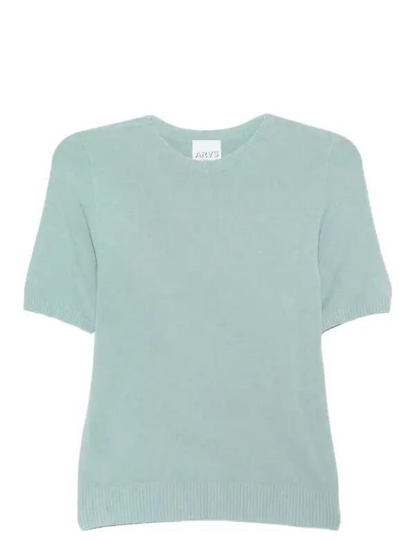 AROVESCIO Short-sleeve Knitted T-shirt - Blue