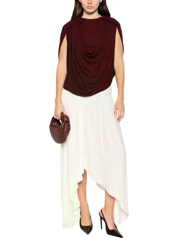 Brandon Maxwell The Astor Draped Jersey Blouse - Red