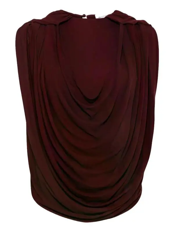 Brandon Maxwell The Astor Draped Jersey Blouse - Red