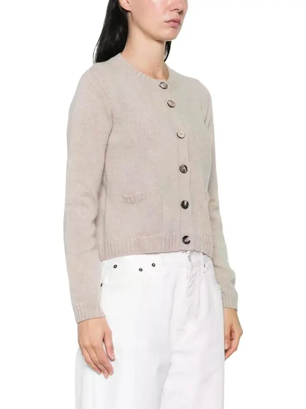 AROVESCIO Button-up Knitted Jacket - Neutrals