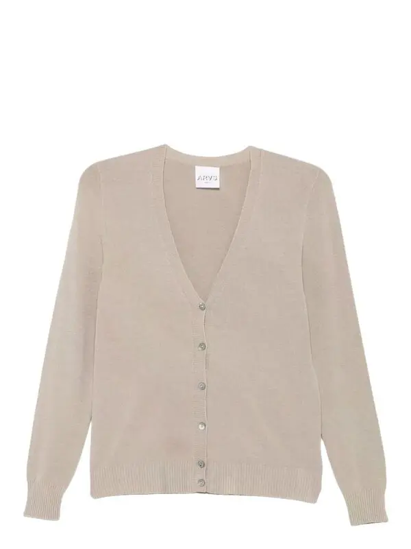 AROVESCIO V-neck Button-up Cardigan - Neutrals