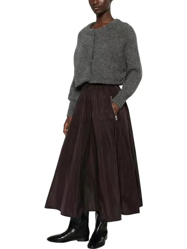 SUSANNE BOMMER Raglan-sleeve Cropped Cardigan - Grey