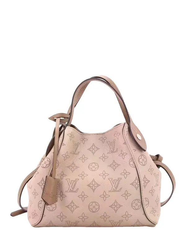 LOUIS VUITTON Hina Handbag Mahina Leather Pm Shoulder Bag - Grey