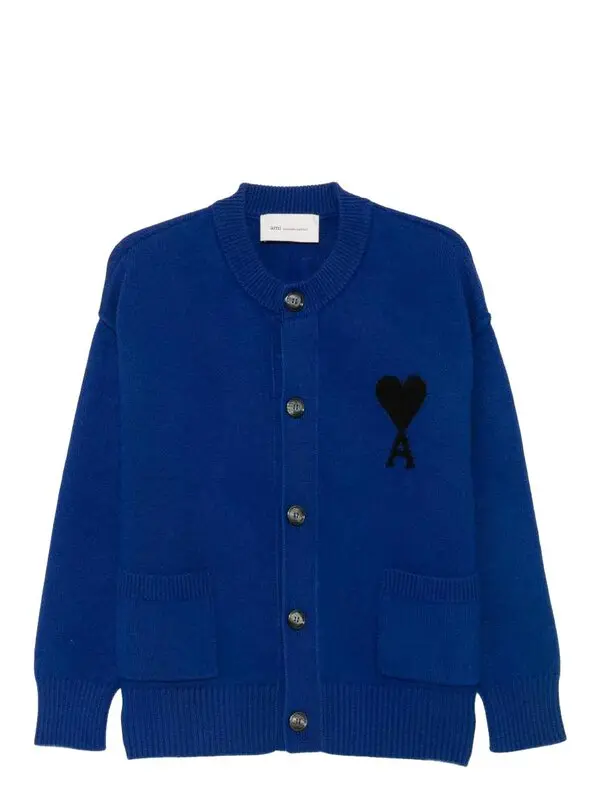 AMI Paris De Coeur Cardigan - Blue