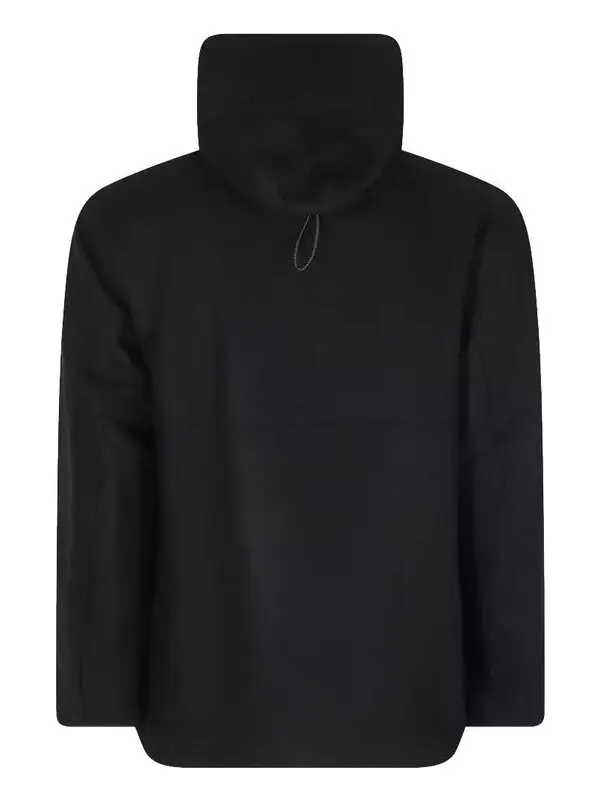 DUNO Ares Berlino Double-breasted Hooded Jacket - Black