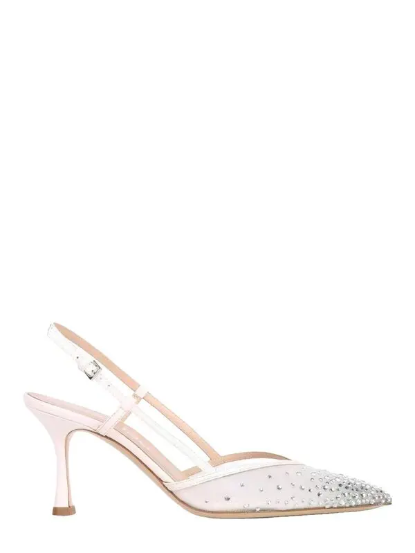 NINALILOU Amy Embellished Mesh Pumps - Neutrals