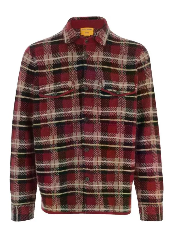 Guest In Residence Plaid Cashmere Shirt - Red