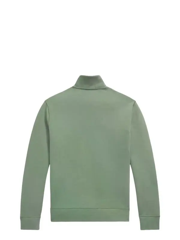 Polo Ralph Lauren Quarter-zip Embroidered-logo Sweatshirt - Green