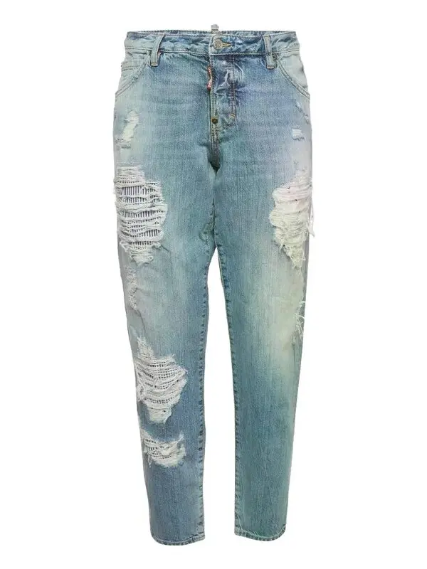 Dsquared2 Distressed Five-pocket Jeans - Blue