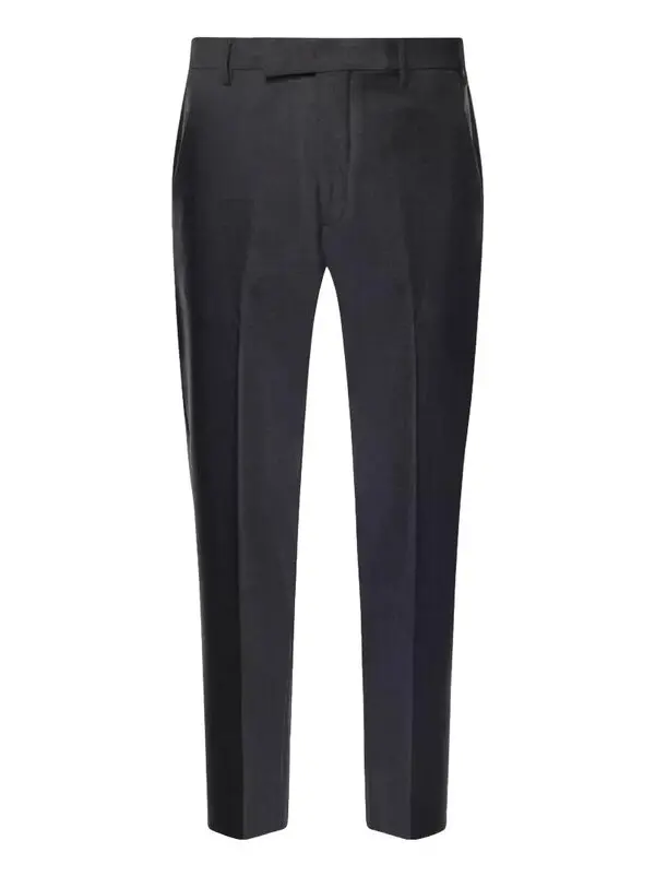 MICHAEL COAL Pressed-crease Flap-pocket Trousers - Grey