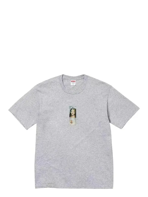 Supreme Prayer Card Box Logo T-shirt - Grey