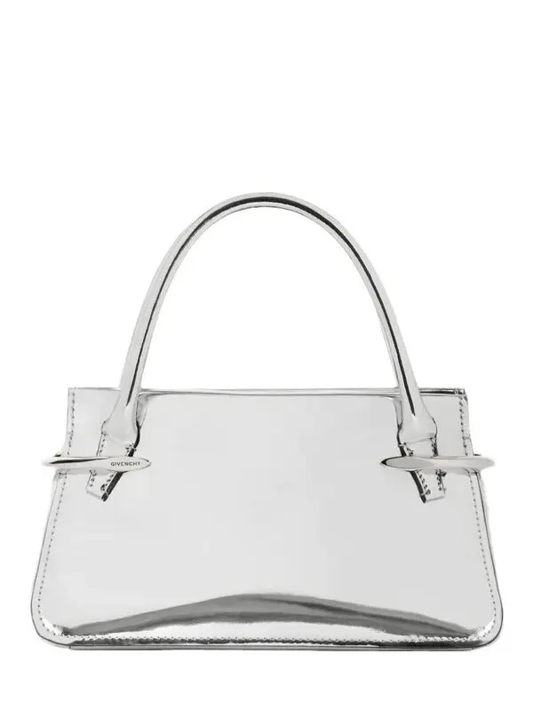 Givenchy Mini Pinch Bag In Mirror Effect Leather - Silver